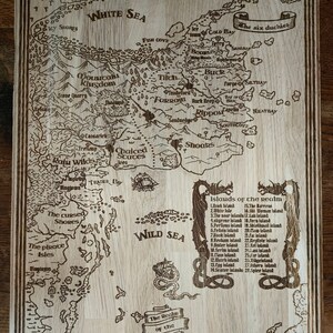 Map of the Realm of the Elderlings - Etsy