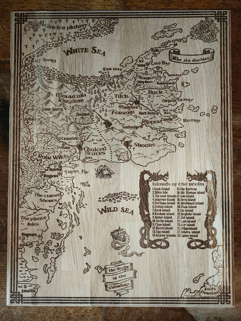 Realm of the Elderlings Map - Etsy