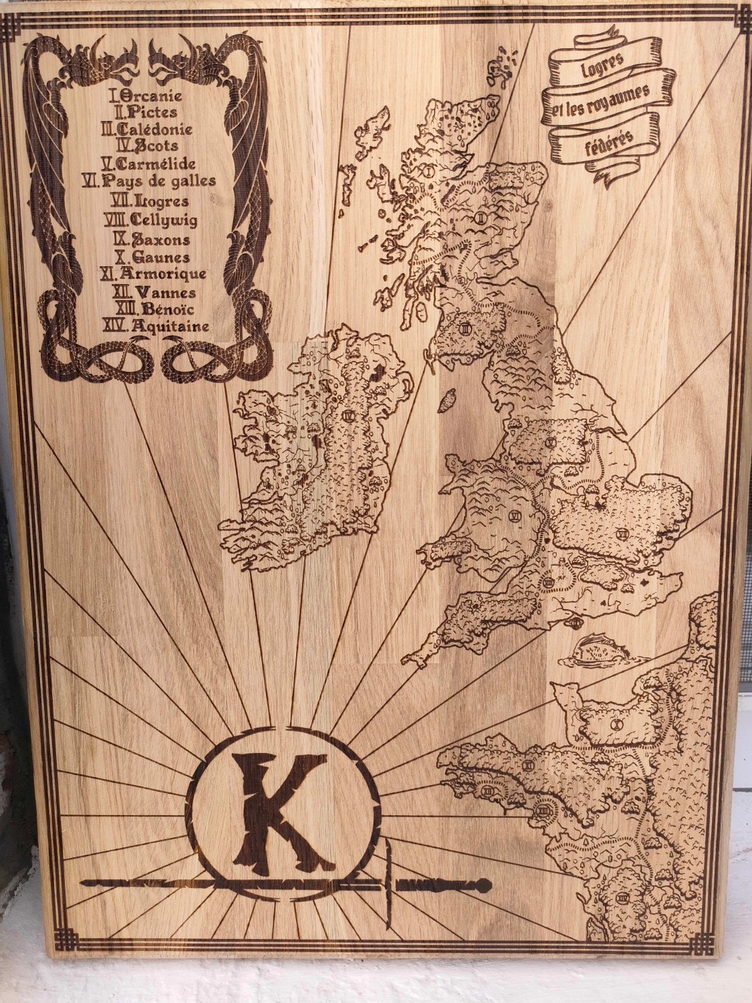 Map: Kaamelott (the Kingdoms of Logres) - Etsy