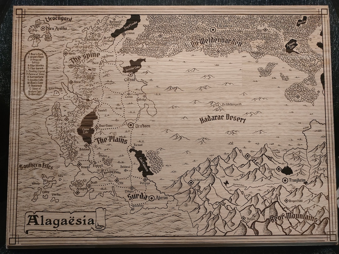 Map: Alagaësia (eragon) - Etsy