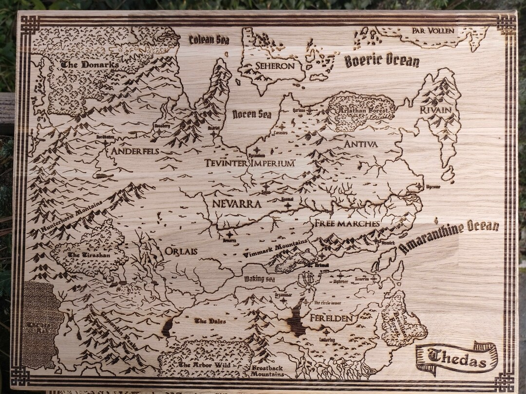 Map: Thedas dragon Age - Etsy