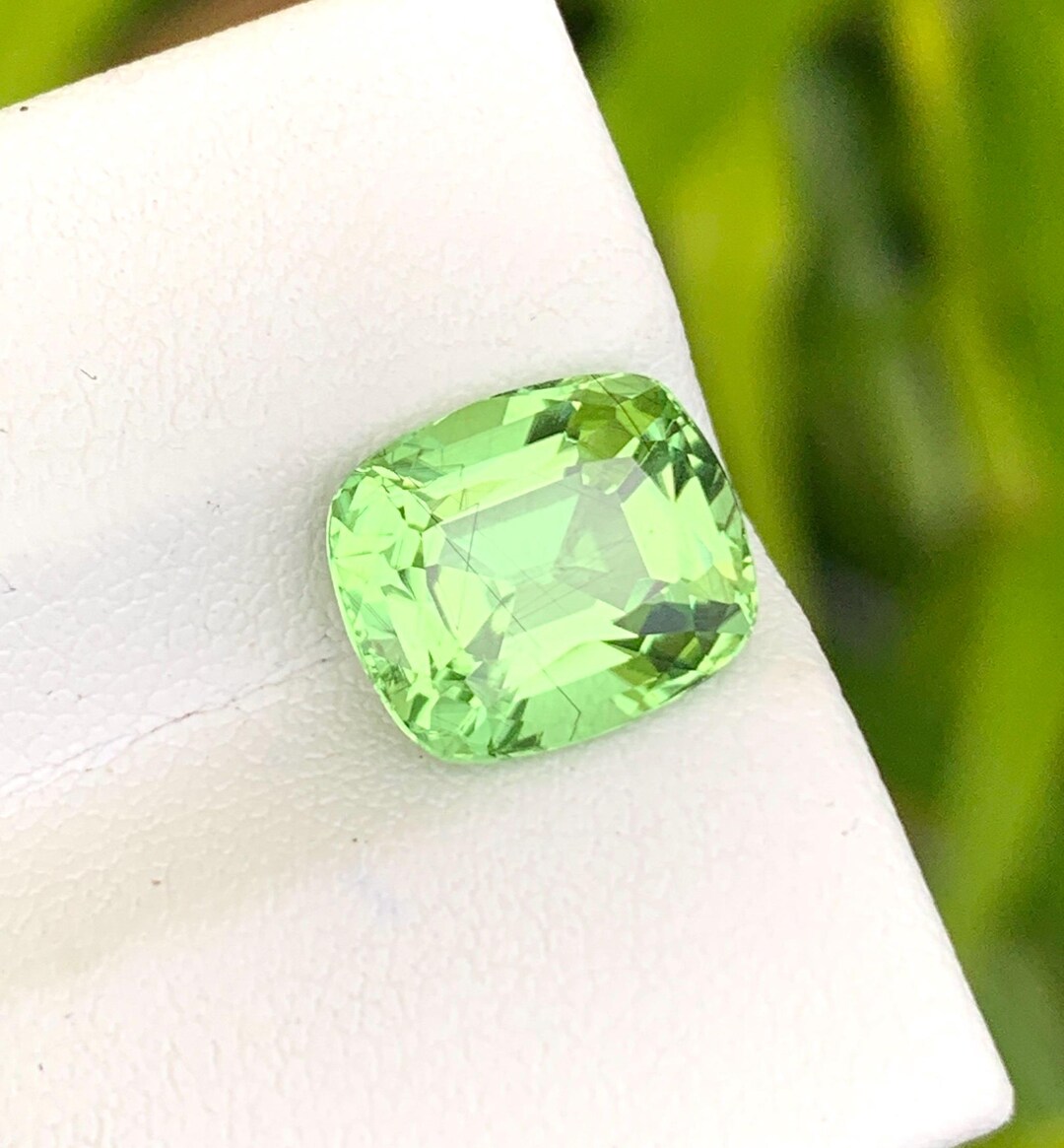 Natural Peridot Step Cushion Cut Semiprecious Gemstone From Pakistaan 4 ...