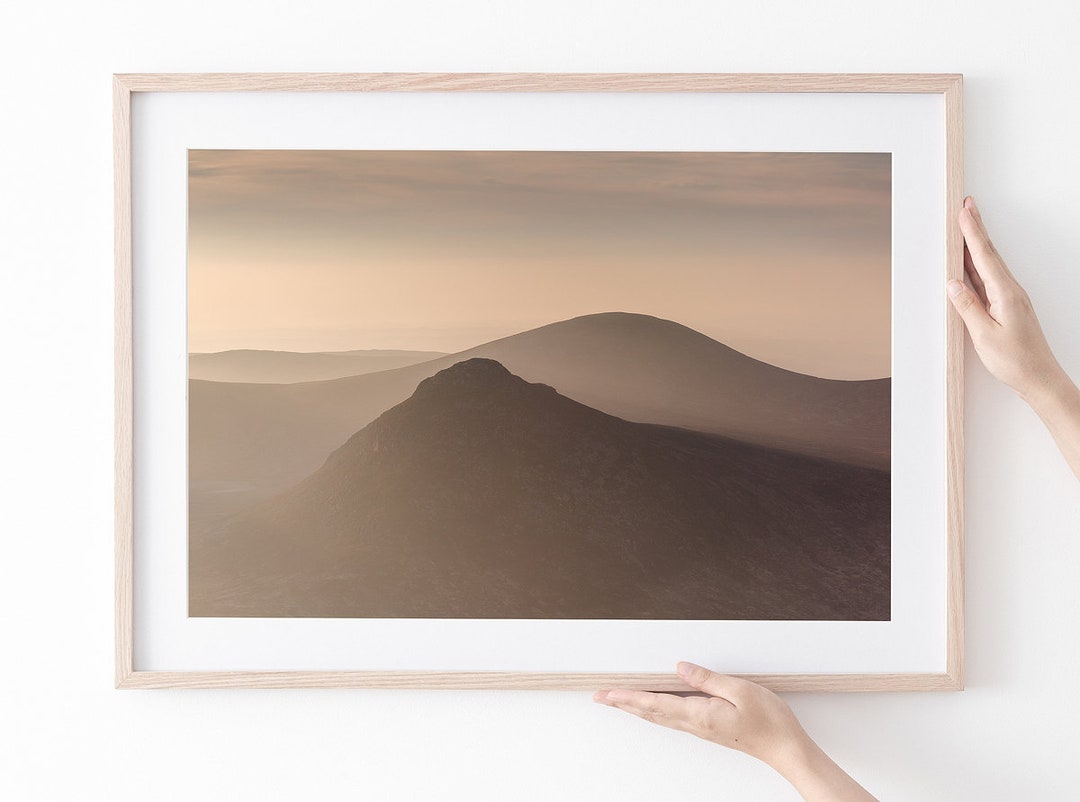 Silhouettes of Slieve Doan Mourne Mountain Landscape Photograph - Etsy
