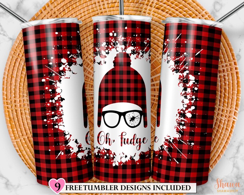 Christmas Story Tumbler: Oh Fudge 20 Oz Skinny Tumbler Design (PNG ...