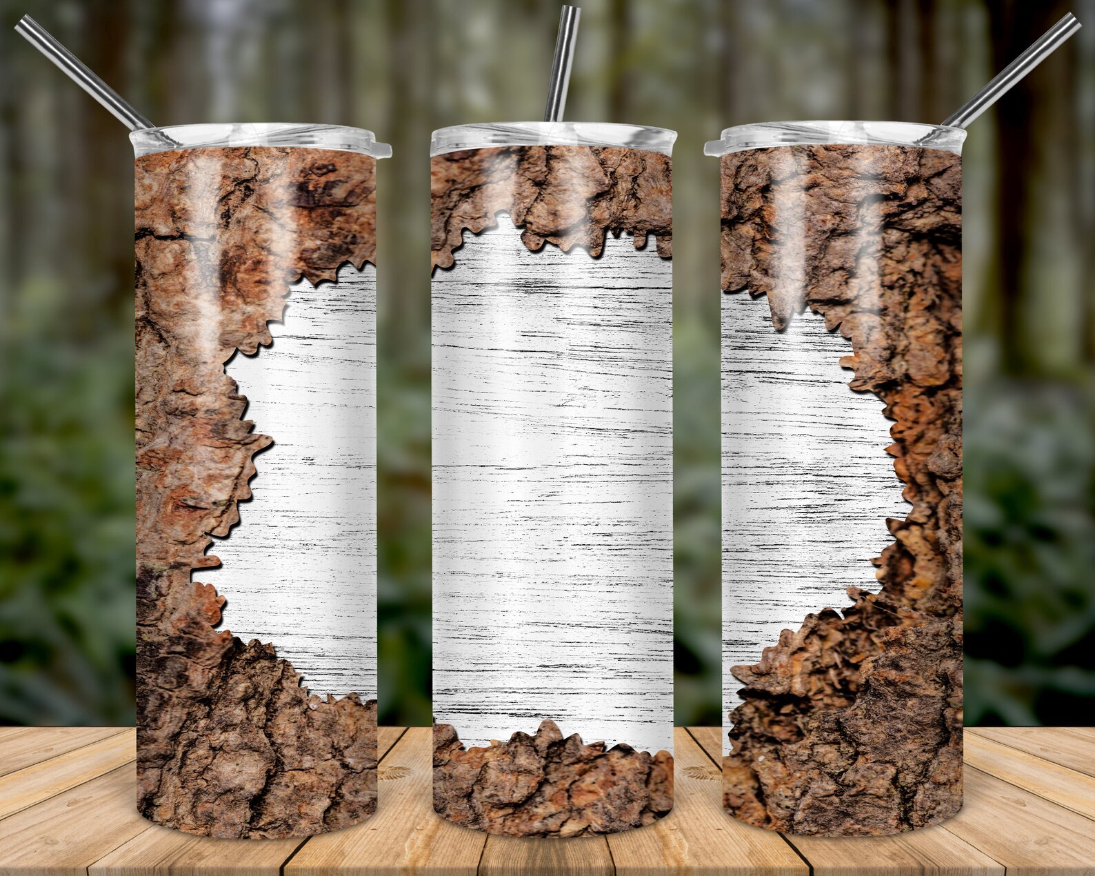 Camo Rustic Wood Wrap Frame Add Text Personalize 20oz Skinny - Etsy