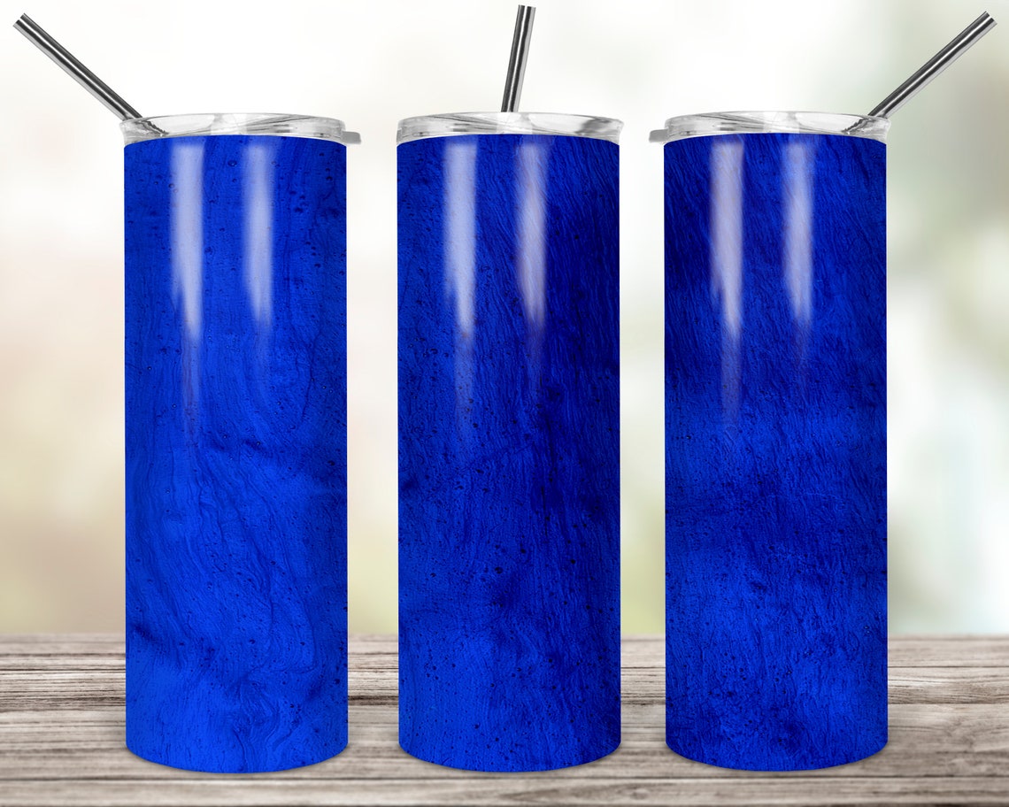 Blue Watercolor 20oz Straight Tumbler Design Template for - Etsy