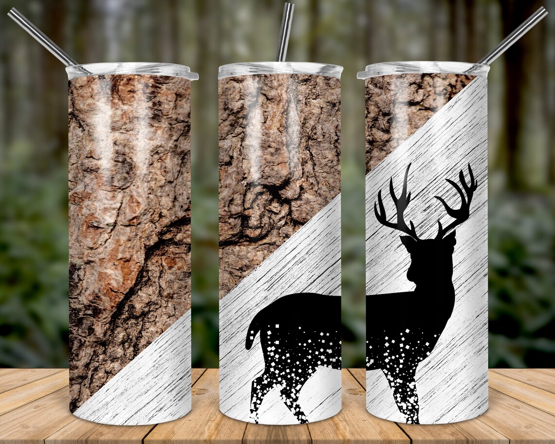 Deer Hunting Tumbler Digital Design 20 Oz Skinny Tumbler | Etsy
