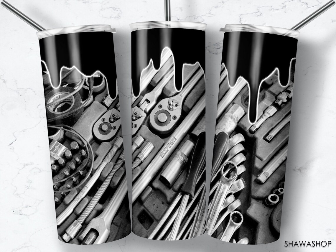 20 Oz Skinny Tumbler Mechanic Tools Sublimation Designs Oil - Etsy