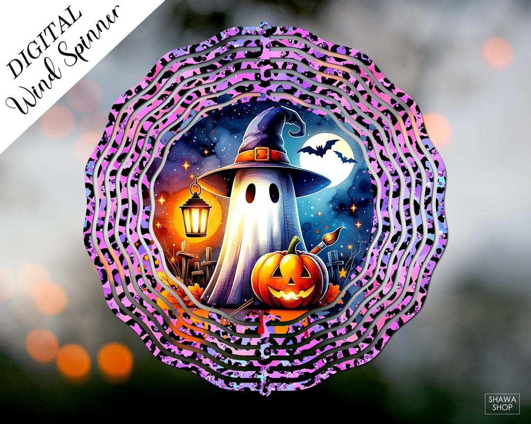 Halloween Ghost Wind Spinner Sublimation Design (digital Download) - Etsy