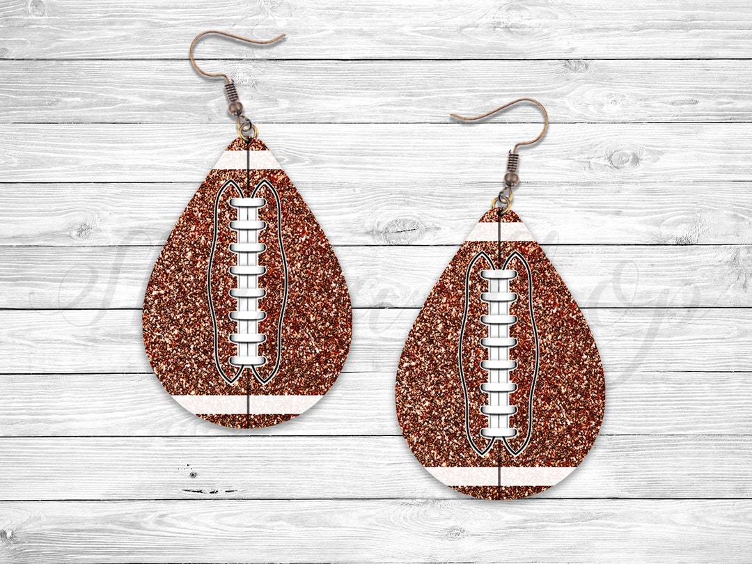 American Football Teardrop Earring PNG: Sublimation Design (digital ...
