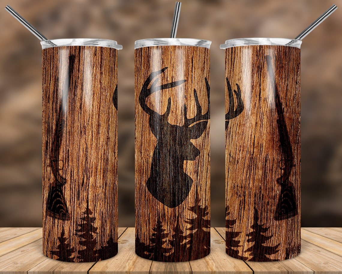 Deer Hunting Tumbler 20oz Skinny Tumbler Sublimation Designs - Etsy