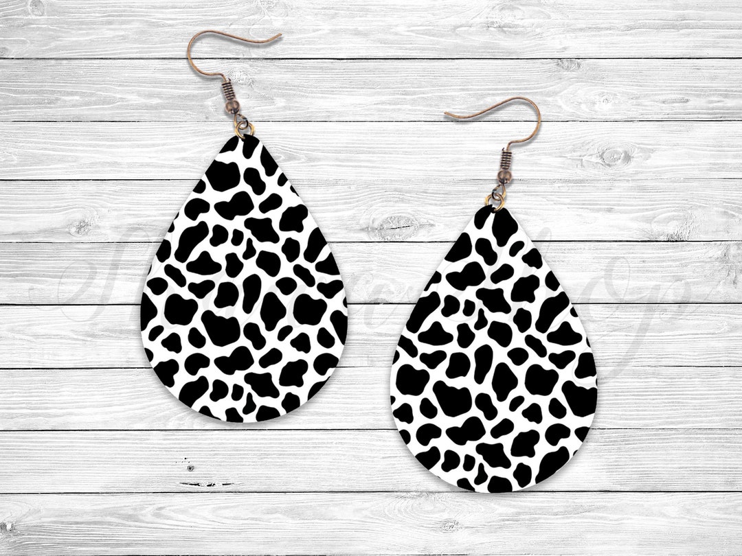Cow Print Earring, Sublimation Earring Designs Template, Earring Blanks ...