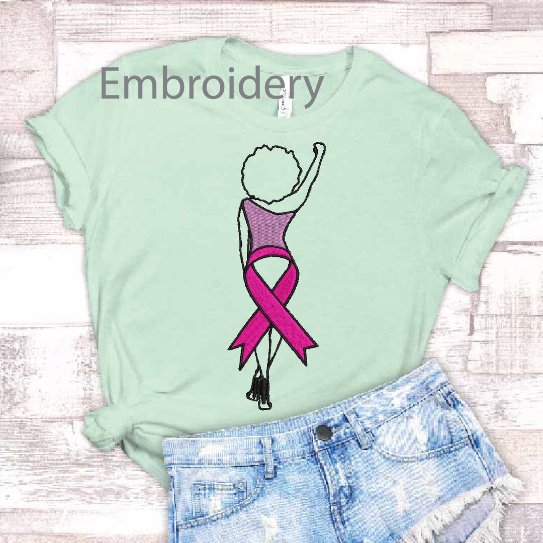 Embroidery Survivor Pink Queen African American Africa Black, Cancer ...