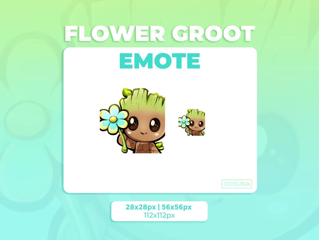 Marvel Rivals Groot Flower Emote | Cute, Chibi, Gift, Kawaii | Youtube ...