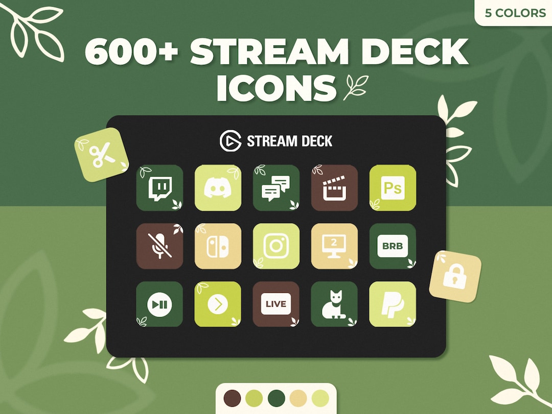 STREAM DECK ICONS | Buttons Pack | Leaf Nature Boho | Cozy Flower ...