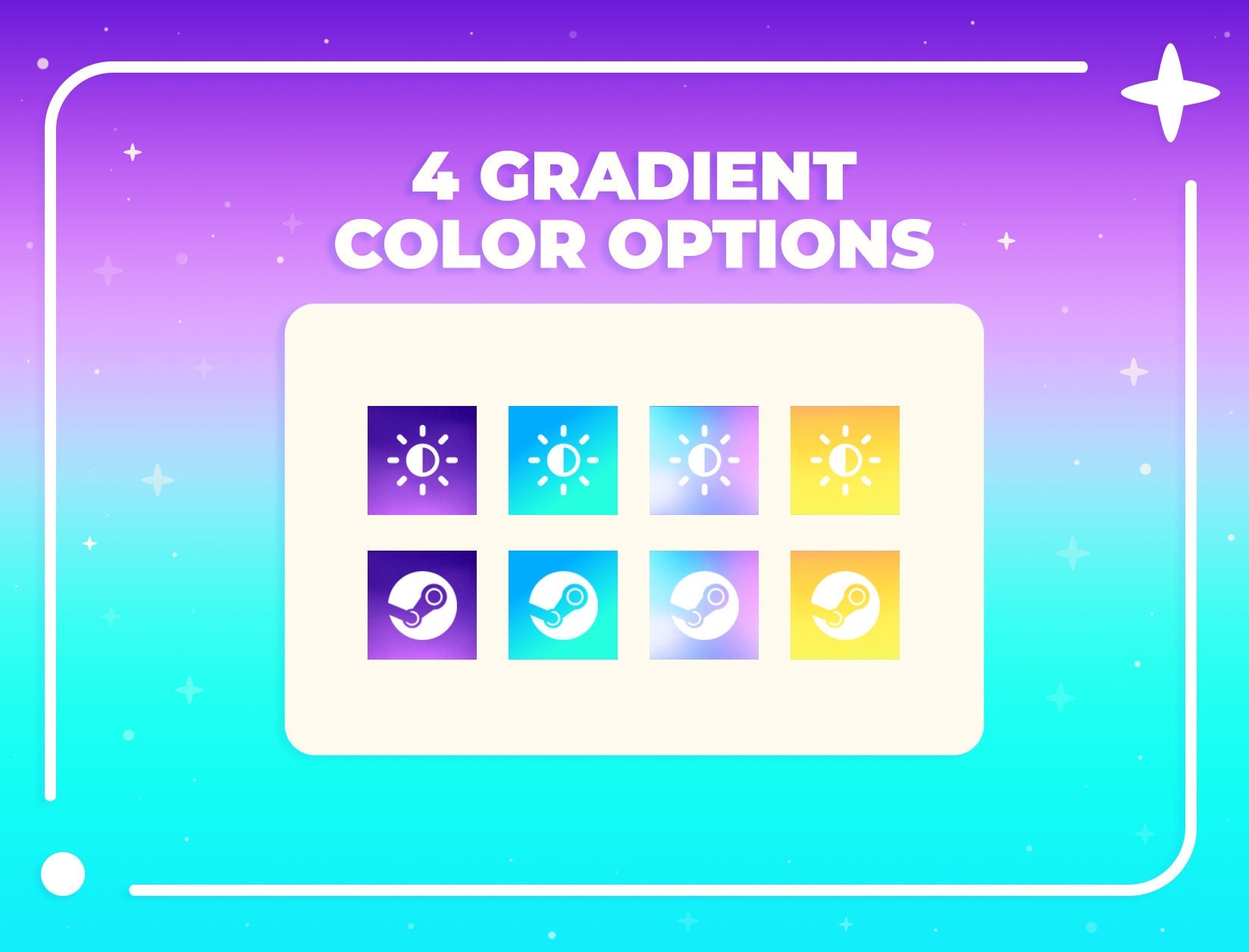 STREAM DECK ICONS Buttons Pack Colorful Gradient Set Gamer Purple Blue ...