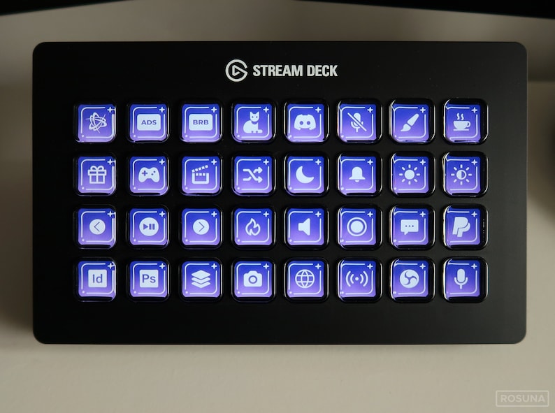 STREAM DECK ICONS | Buttons Pack | Galaxy Night Set | Starry Gradient | Purple Pink Streamer ...