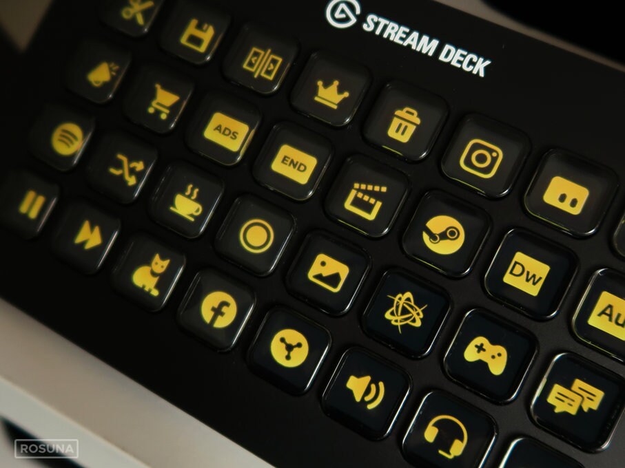 STREAM DECK ICONS | 250+ Modern Buttons Pack | Black & Yellow Set ...