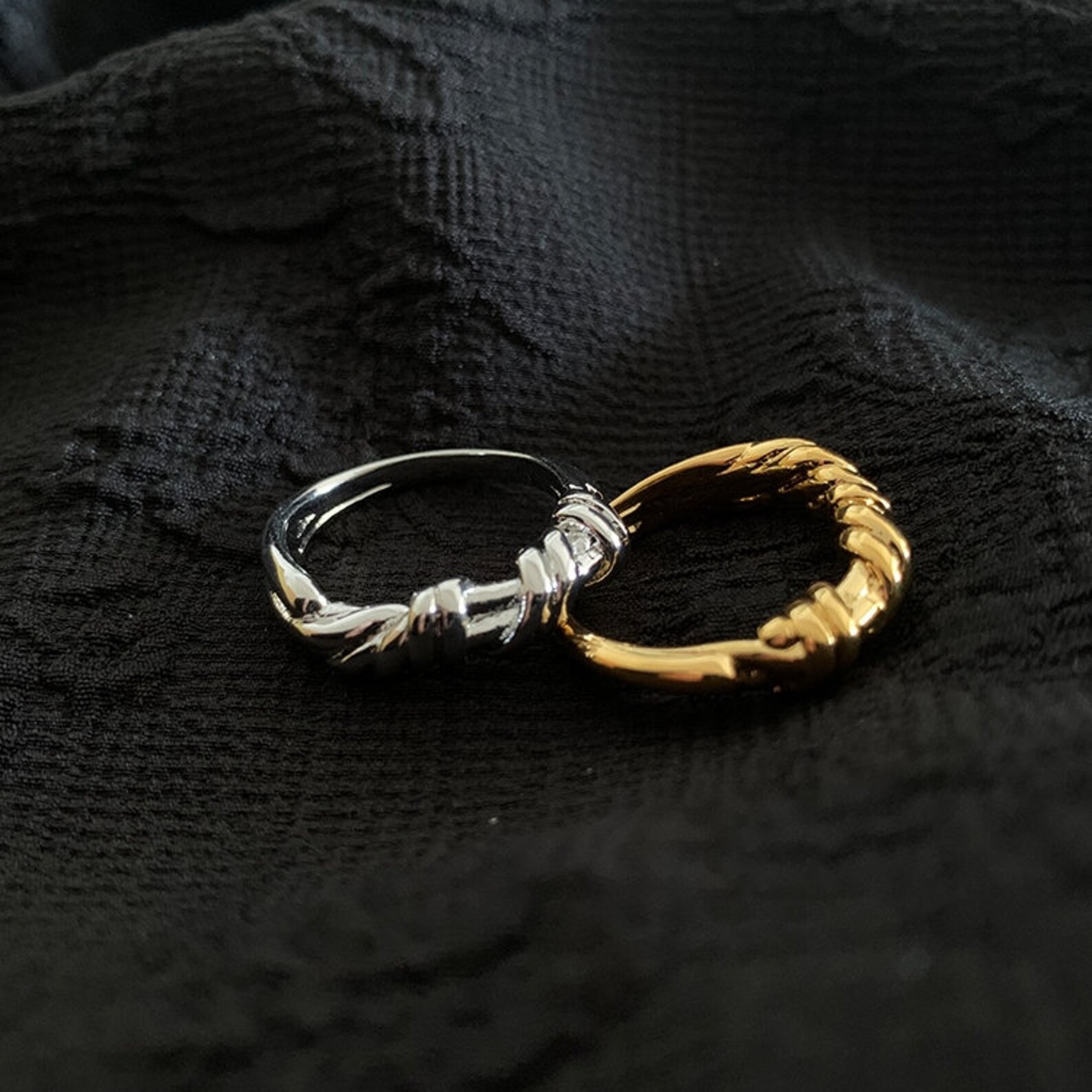 Gold Twisted Rope Ring Silver Rope Ring Gold Twisted Ring - Etsy
