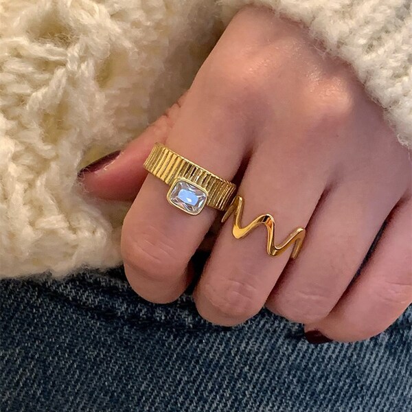 Chunky Gold Ring - Etsy