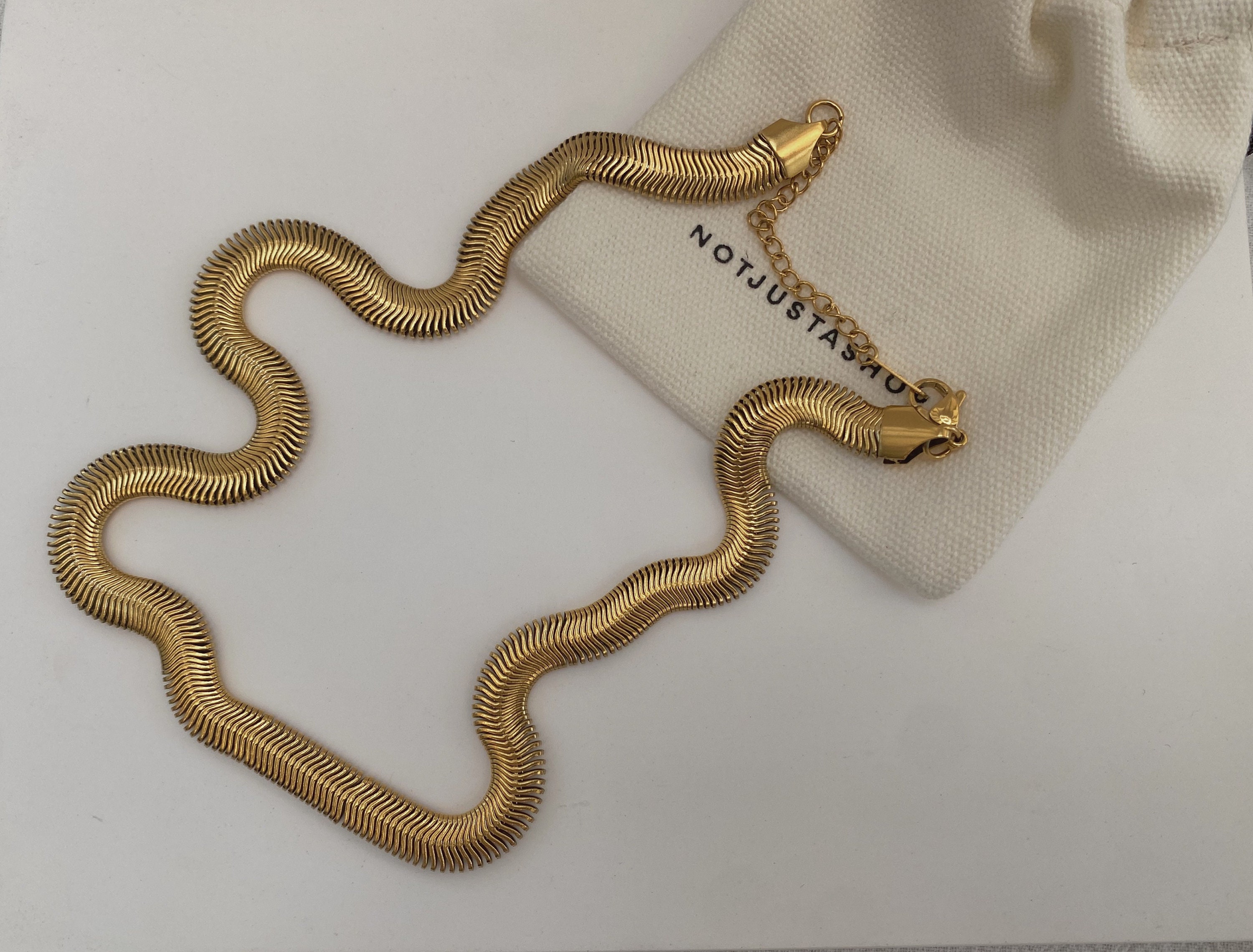 Gold Chunky Snake Chain Thick Snake Chain Necklace Gold | Etsy