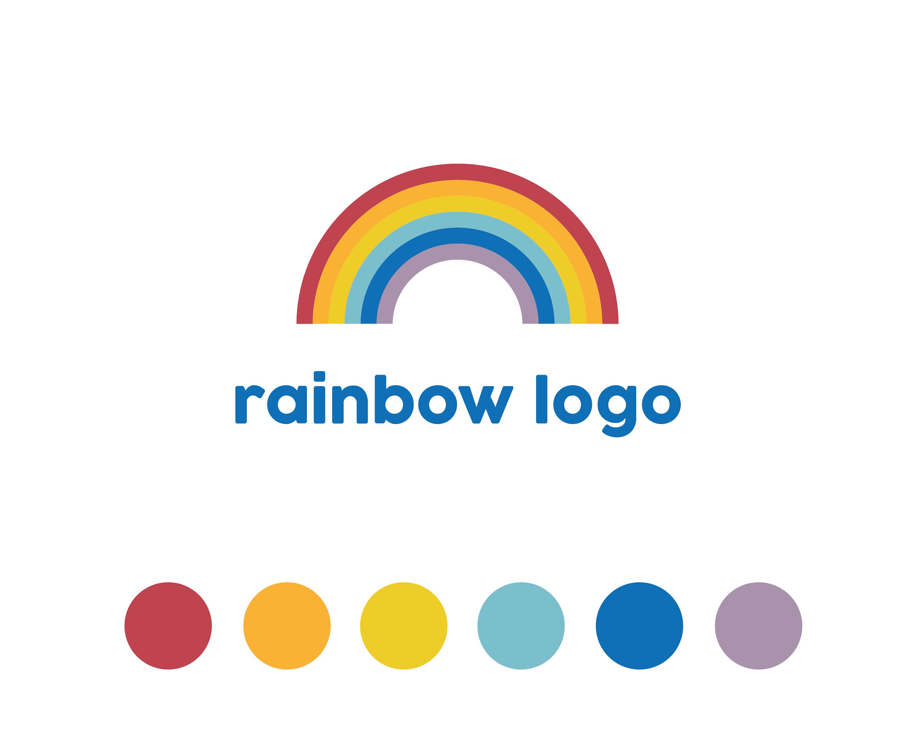 Rainbow Logo Design Kids Logo Business Logo for Bakery | Etsy