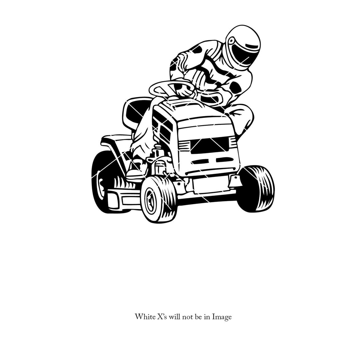 Lawnmower racer lawn mower dirt track mower Design / image | Etsy