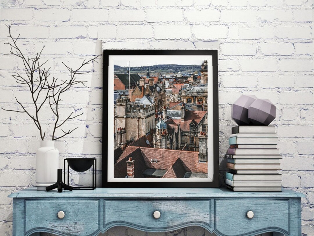 English Rooftops, Oxford, Oxfordshire, England, UK. Wall Decor, Wall ...