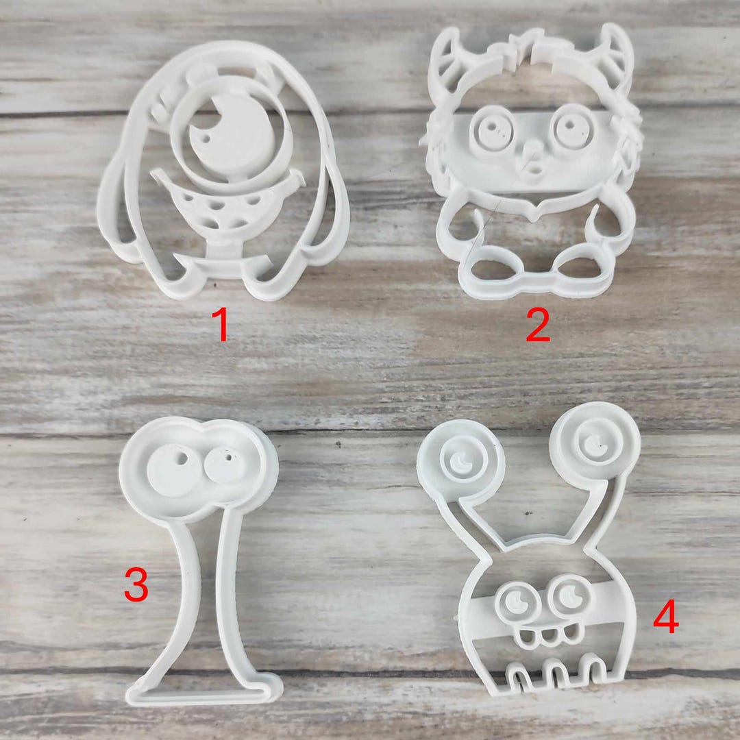 Funny Monsters Cookie Cutters - PLA Cookie Cutters for Fun Cookies ...