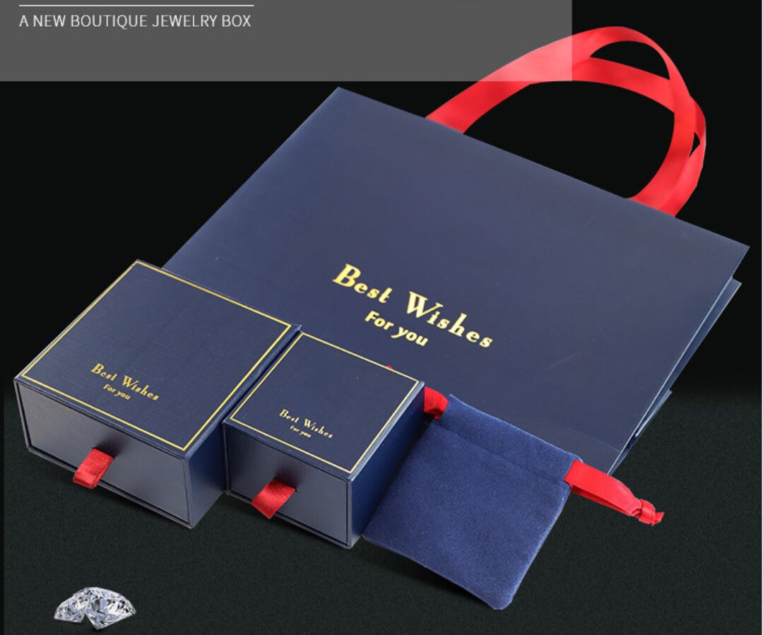 Custom Jewellery Gift Box Sets Box Bag Personalized Logo Small Jewerly ...