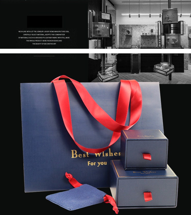 Custom Jewellery Gift Box Sets Box Bag Personalized Logo Small Jewerly ...