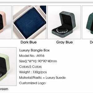 500 Dark Blue Custom Suede Jewelry Boxes With Outer Box Jewelry ...