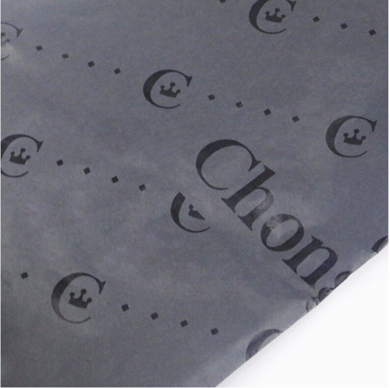 Custom Black Tissue Paper 500pcs Logo Printed Tissue Paper Etsy