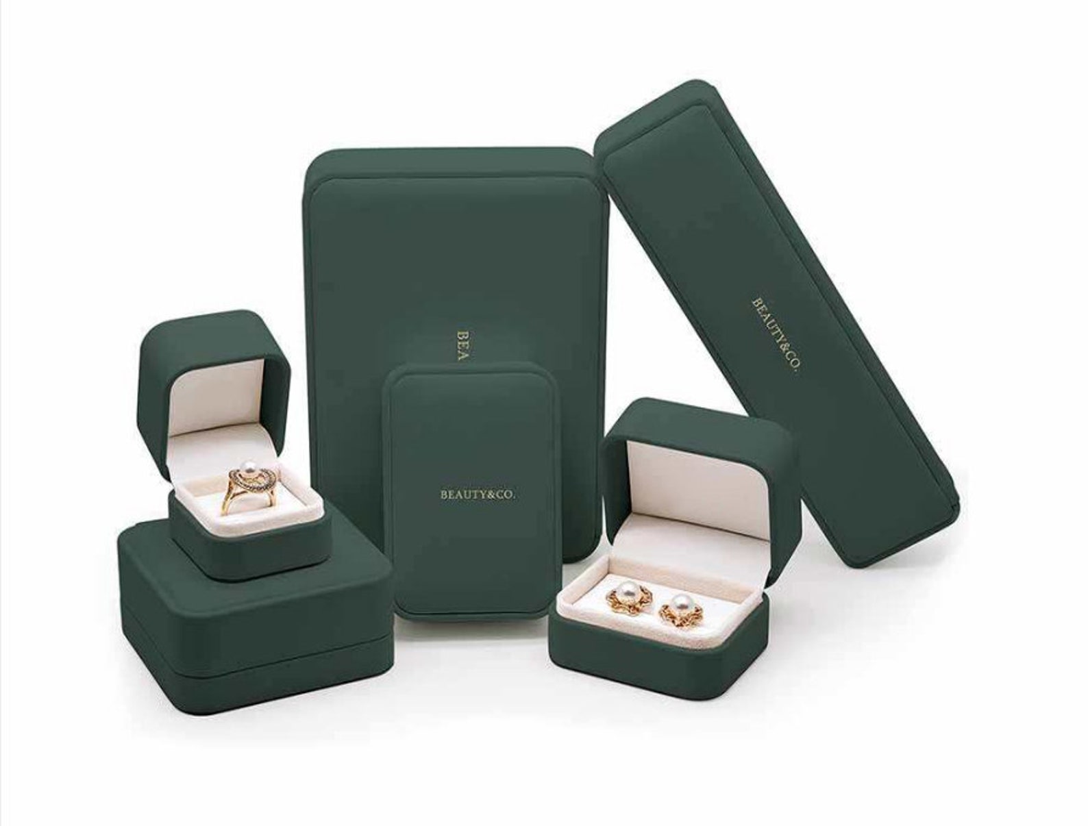 100pcs Custom Jewelry Box Custom Ring Gift Boxes Logo Printed Logo ...