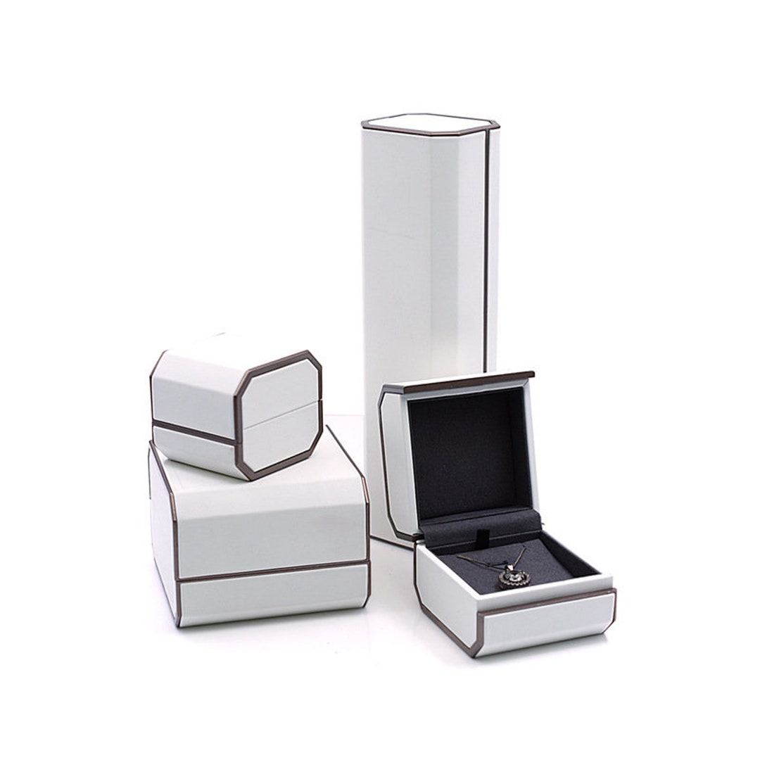 Sample Octagonal High End PU Leather Jewelry Box Can Be Customized Ring ...