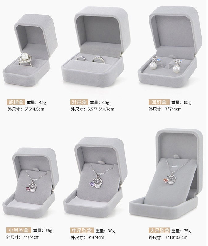 Sample Velvet Custom Color Size Jewelry Box Wholesale Ring Earring ...