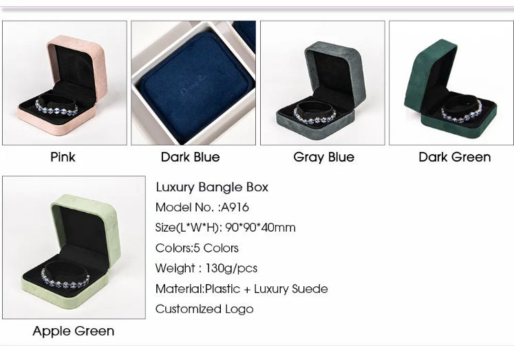 500 Dark Green Custom Suede Jewelry Boxes With Outer Box Jewelry ...