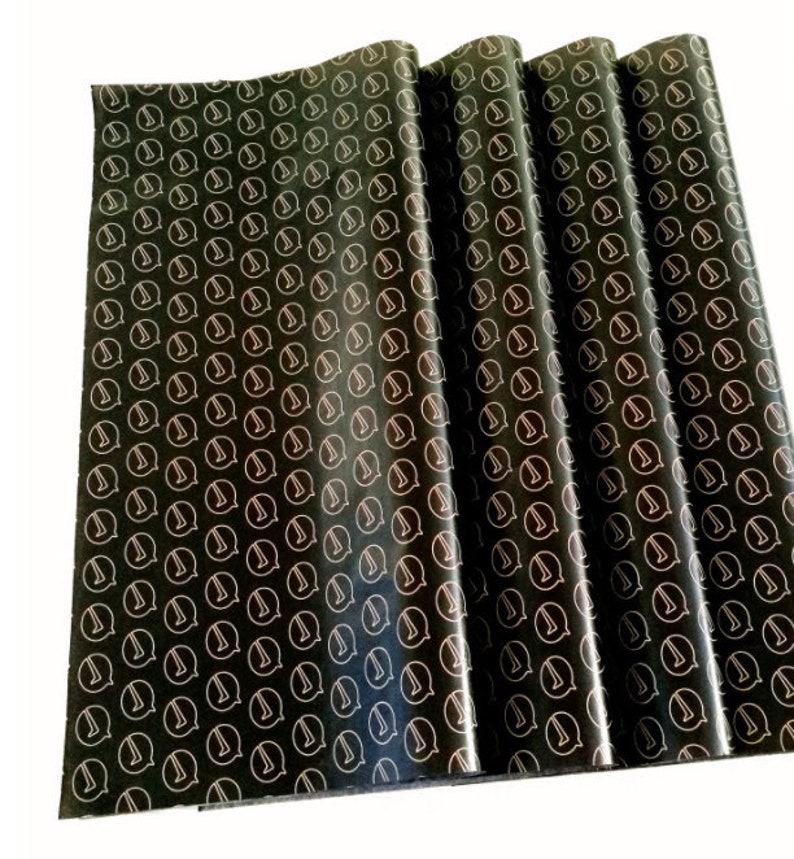 Custom Black Tissue Paper 500pcs Logo Printed Tissue Paper Etsy