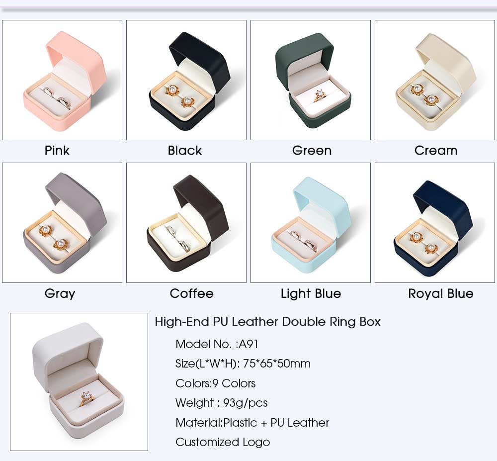 100pcs Custom Jewelry Box Custom Ring Gift Boxes Logo Printed Logo ...