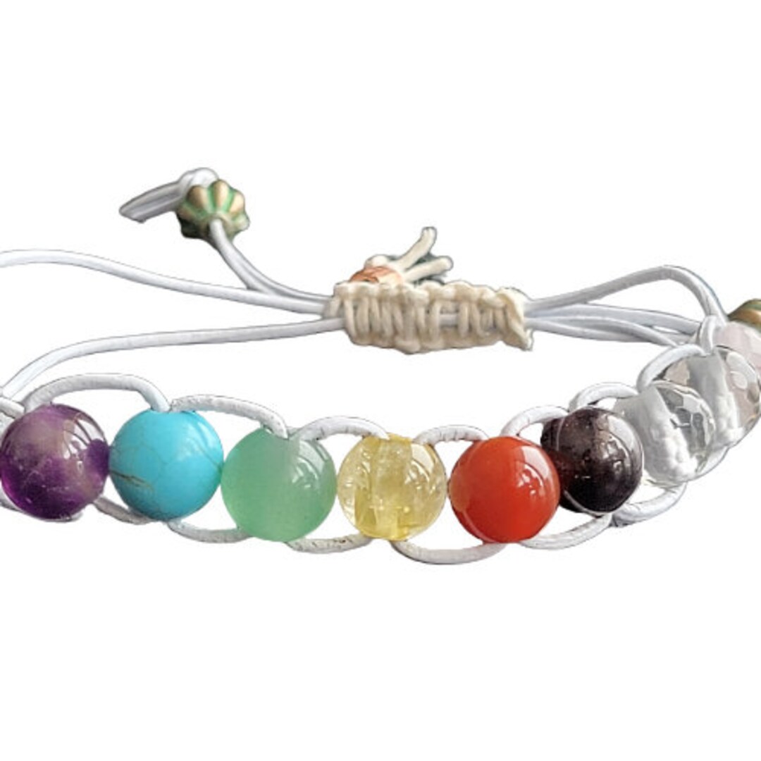 7 Chakras Gemstone Counting Bracelet Fidget - Etsy