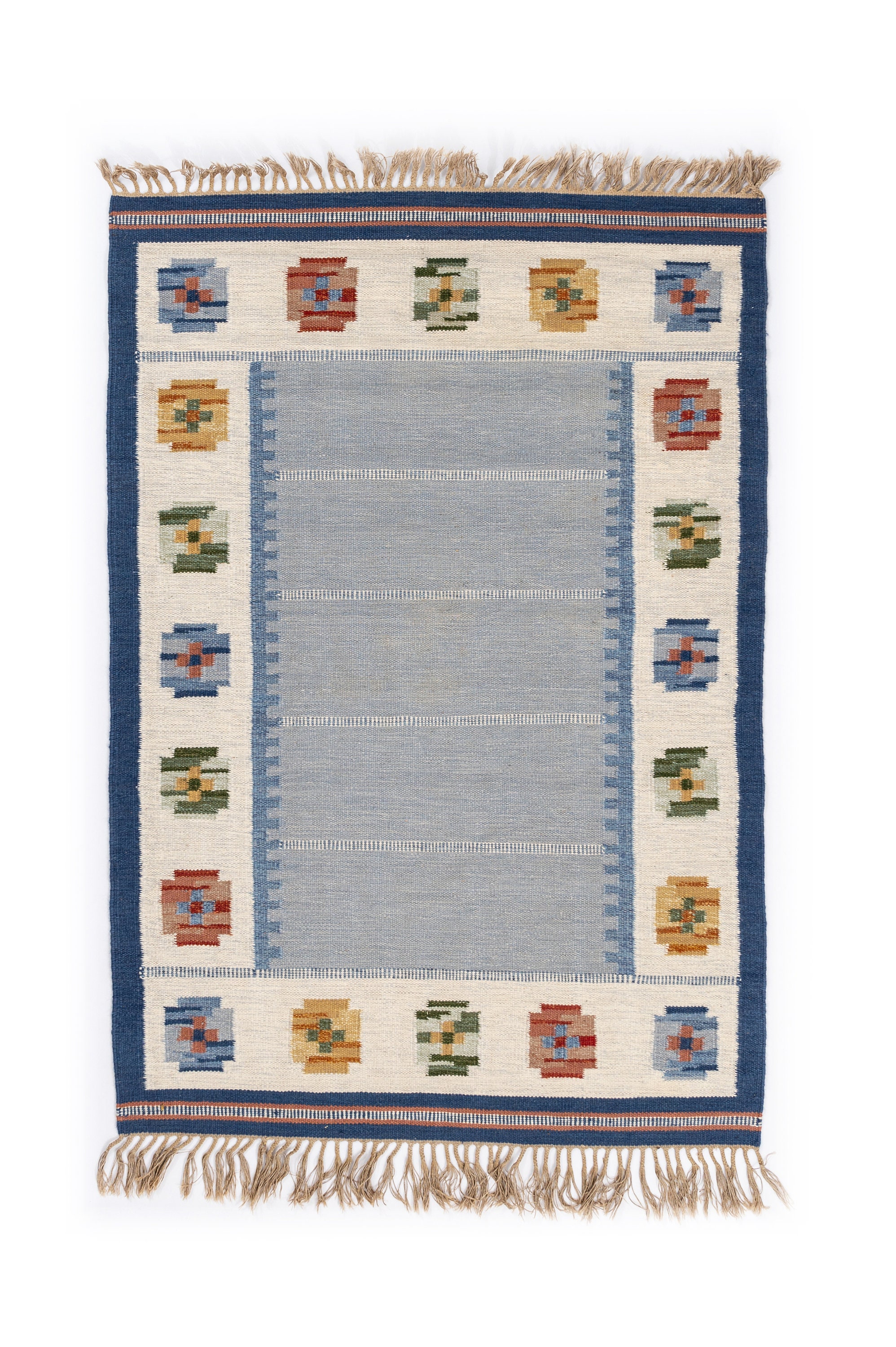 Scandinavian Mid-century Style Flat Weave Rug by Strehög. - Etsy