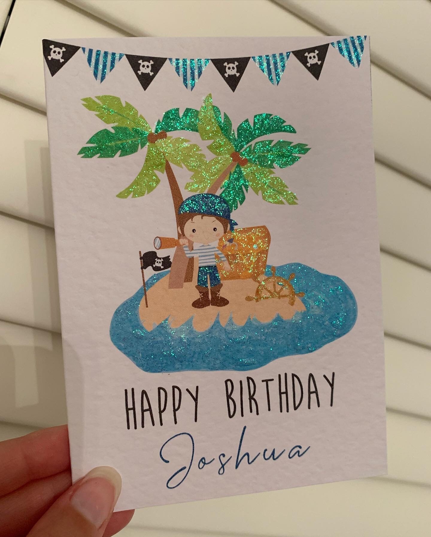 Personalised Pirate Card, Pirate Card, Boys Birthday Card, Little Boys ...