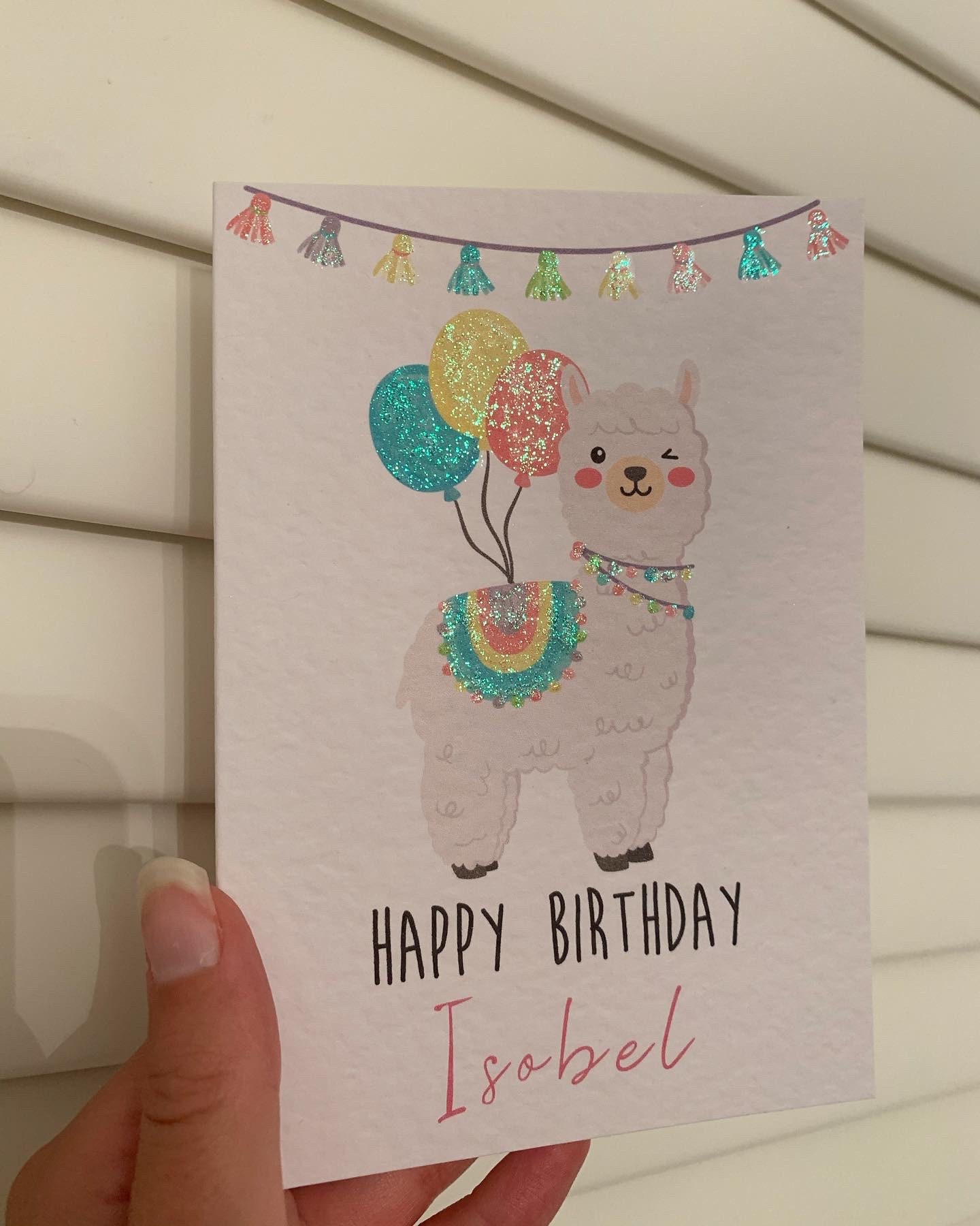 Personalised Llama Card Alpaca Card Girly Birthday Card | Etsy