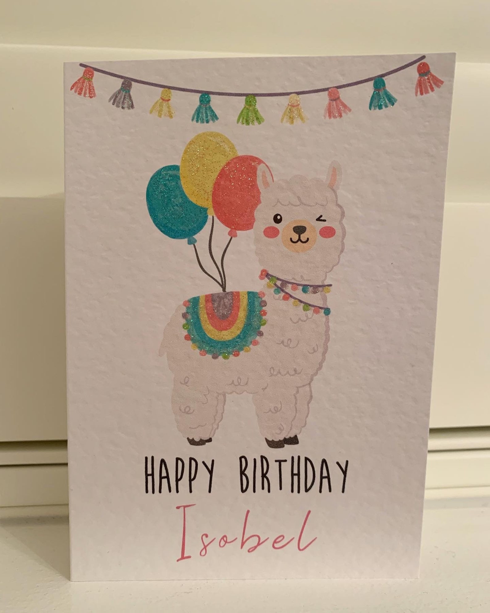 Personalised Llama Card Alpaca Card Girly Birthday Card | Etsy