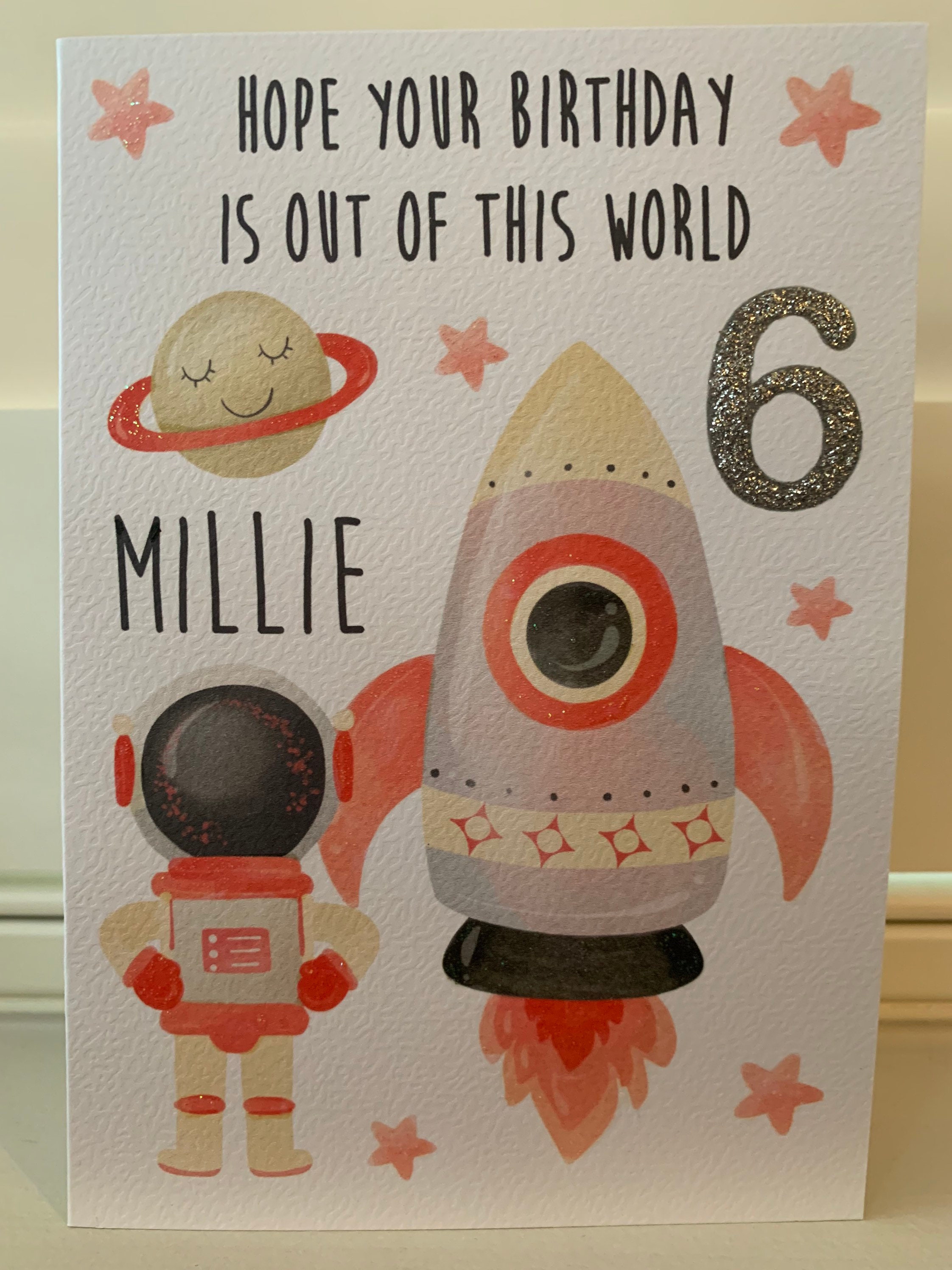 Personalised Space Birthday Card Cards for Her Girls - Etsy UK