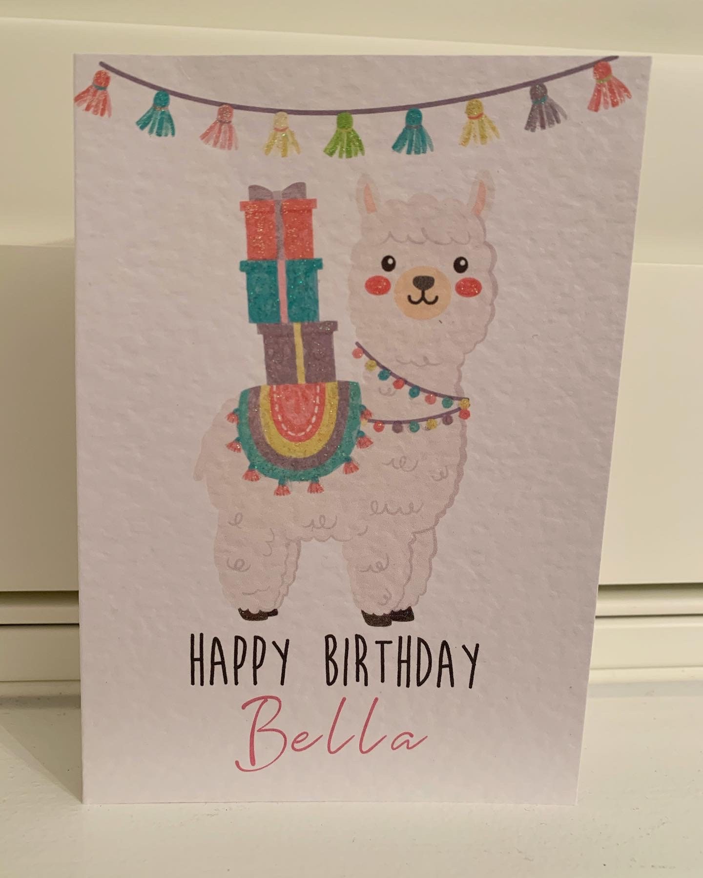 Personalised Llama Card Alpaca Card Girly Birthday Card | Etsy