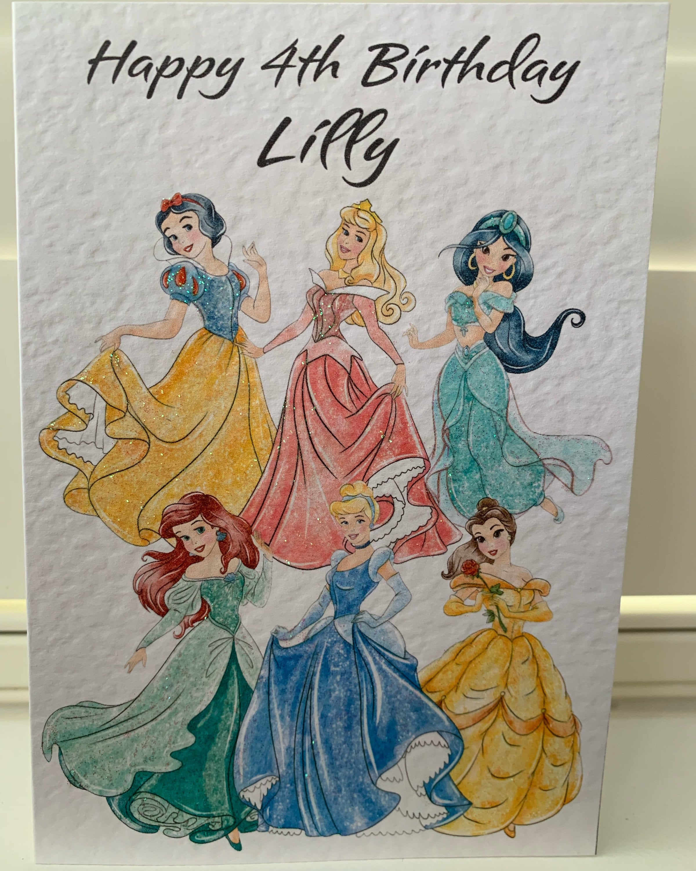 Personalised Princess Birthday Card Kids Birthday Girls - Etsy UK