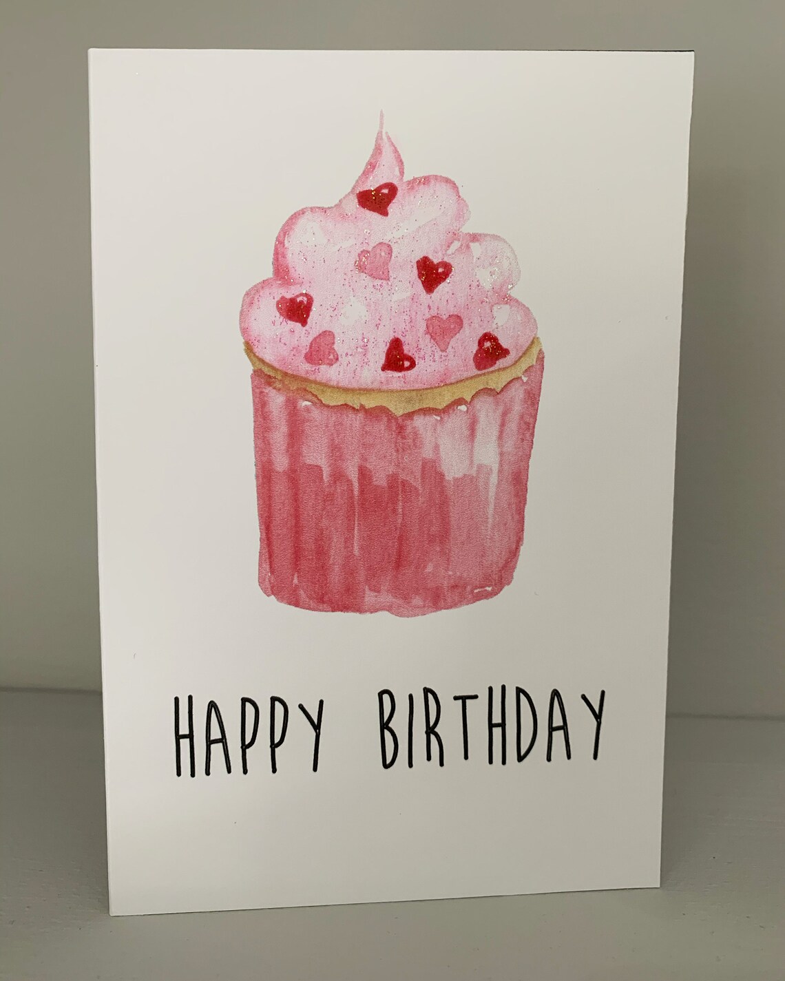 Cupcake Birthday Card Birthday card Cake birthday card | Etsy