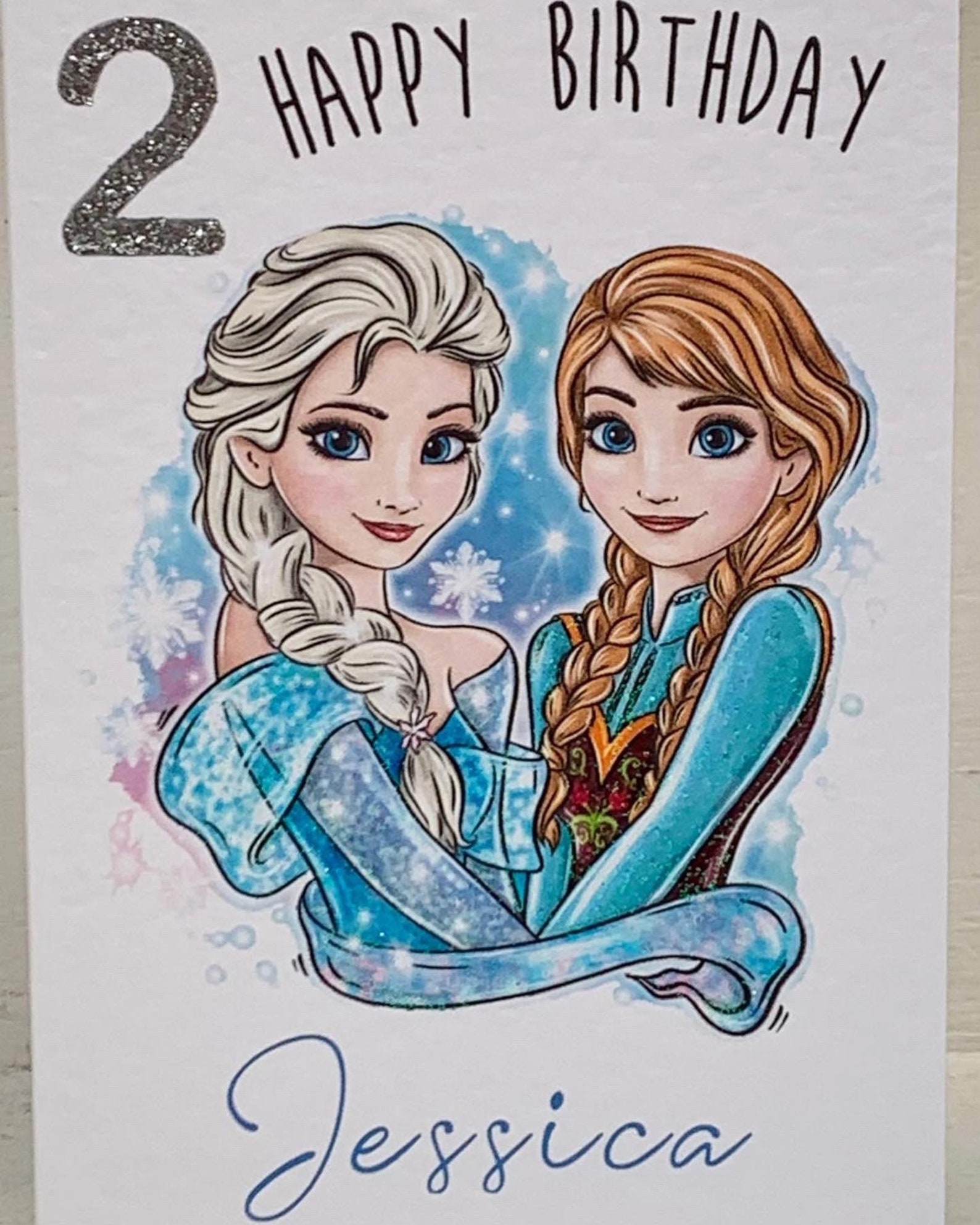 Kids Personalised Frozen Princess Birthday Card, Cards for Her, Girls ...