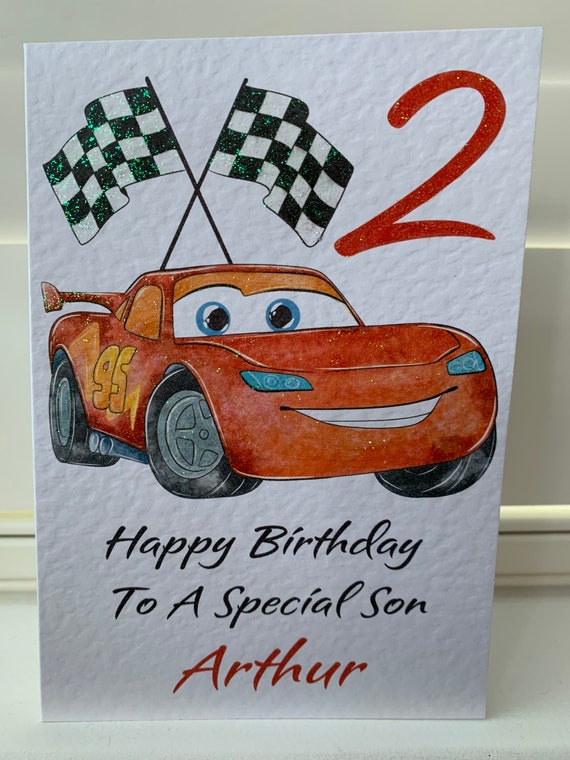 Personalised Cars Birthday Card Kids Birthday Boys Birthday | Etsy UK